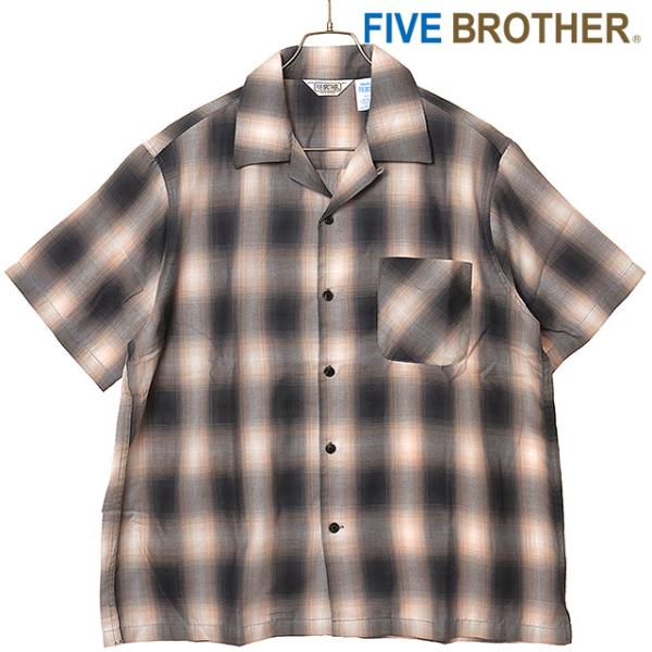 [ ブランド ] FIVE BROTHER　ファイブブラザー[ ジャンル ]ネルシャツ／半袖[ 素　 材 ]ポリエステル65％／綿35％[ 原産国 ]中国[ サイズ ]着丈×身幅×肩幅×袖丈（cm）Mサイズ：70×62×46.5×25Lサイ...