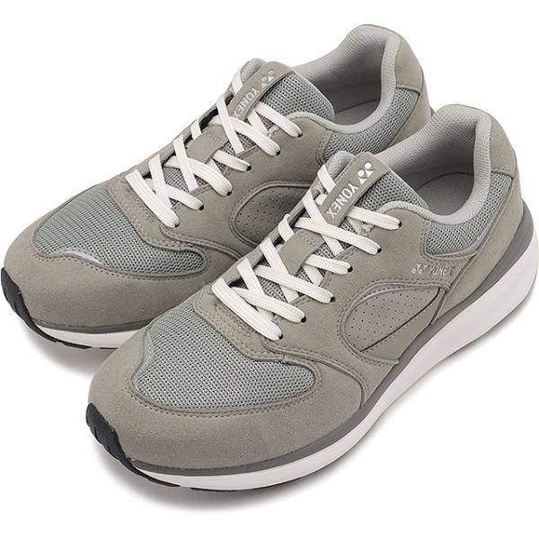 [ ブランド ] ヨネックス　YONEX[ ジャンル ]スニーカー[ 素　 材 ]アッパー：撥水人工皮革（起毛・スムース）／撥水合成繊維（メッシュ）履いた瞬間に感じるやわらかさ。フワッと弾むような歩みを。履き心地も歩き心地もやさしいカジュア...