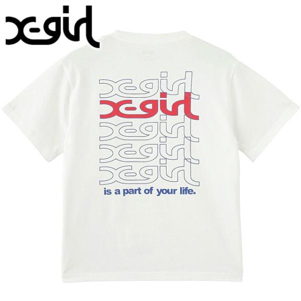 [ ブランド ] エックスガール　X-girl[ ジャンル ]Tシャツ／半袖[ 素　 材 ]綿100％[ サイズ ]着丈×肩幅×身幅×袖丈（cm）Sサイズ：54×40×46×17Mサイズ：57×42×49×18Lサイズ：61×45×53×2...