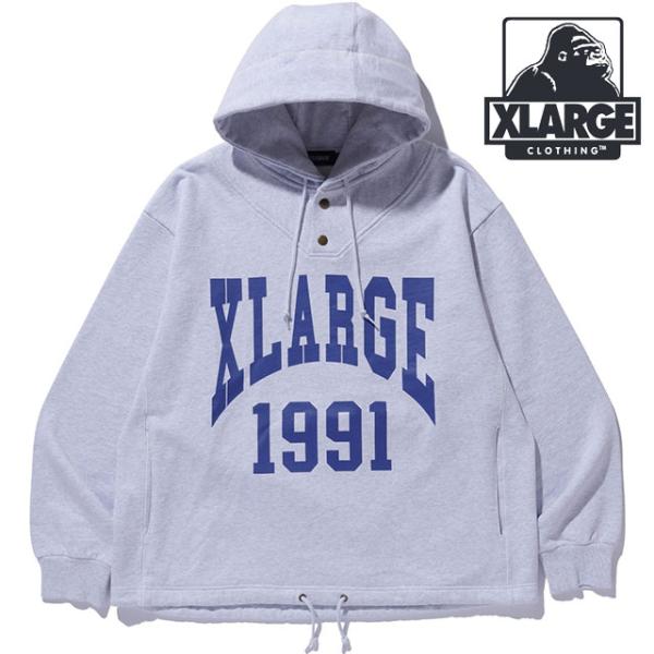 [ ブランド ] エクストララージ　XLARGE[ ジャンル ]スウェットフーディー／プルオーバー[ 素　 材 ]本体：綿100％リブ部分：綿98％／ポリウレタン2％[ サイズ ]着丈×身幅×肩幅×袖丈（cm）Mサイズ：67×59×56×5...