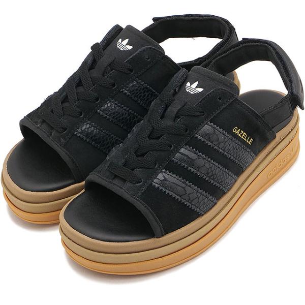 [ ブランド ] アディダス　adidas[ ジャンル ]サンダル[ 素　 材 ]アッパー：天然皮革／合成繊維アウトソール：ゴム底[ 原産国 ]ベトナム大人気のガゼルサンダルから厚底モデルが登場スニーカーのようなサンダルのデザインが目を引く...
