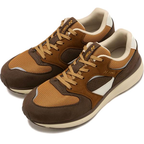 [ ブランド ] ヨネックス　YONEX[ ジャンル ]スニーカー[ 素　 材 ]アッパー：撥水人工皮革（起毛・スムース）／撥水合成繊維（メッシュ）履いた瞬間に感じるやわらかさ。フワッと弾むような歩みを。履き心地も歩き心地もやさしいカジュア...