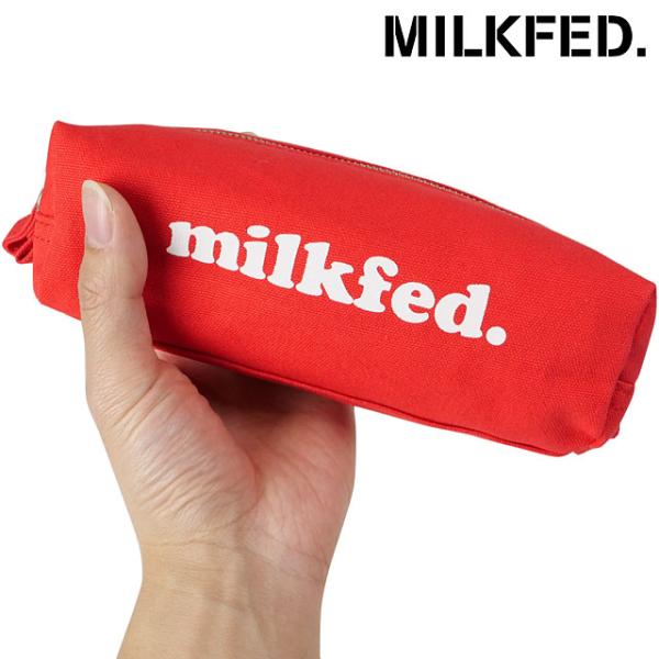 [ ブランド ] ミルクフェド　MILKFED[ ジャンル ]ポーチ／小物入れ／ペンケース[ 素　 材 ]綿100％[ サイズ ]W17×H6.5×D7（cm）※当店にて採寸した値です。商品により個体差がございます。シンプルなOUIロゴが大...