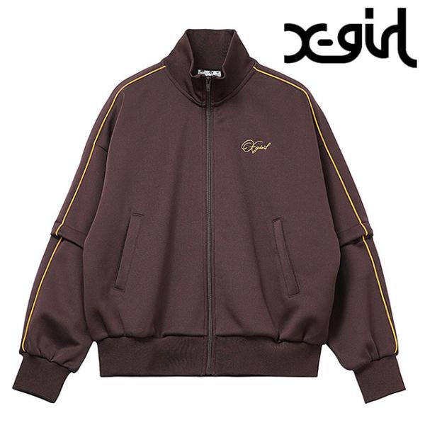 [ ブランド ] エックスガール　X-girl[ ジャンル ]ジャケット／ジャージ[ 素　 材 ]ポリエステル55％／綿37％／ポリウレタン8％[ サイズ ]着丈×身幅×肩幅×袖丈（cm）Sサイズ：58×63×57.5×48.5Mサイズ：6...