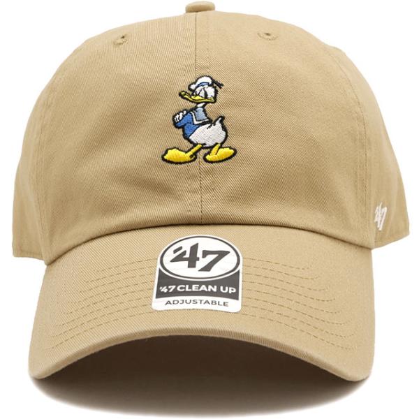 [ ブランド ] フォーティーセブン 　'47[ ジャンル ]帽子／キャップ[ 素　 材 ]コットンナチュラルカラーで楽しむ、大人のディズニースタイル落ち着いたカーキカラーをベースに、ドナルドダックの刺繍を施した「’47 CLEAN UP」...