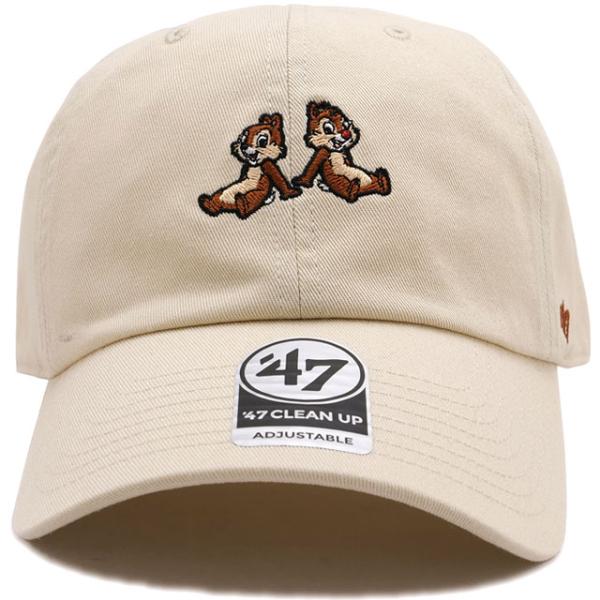 [ ブランド ] フォーティーセブン 　'47[ ジャンル ]帽子／キャップ[ 素　 材 ]コットンコーデに馴染むサンドカラーにチップ＆デールの可愛さをプラスフロントにチップ＆デールの刺繍を施した「’47 CLEAN UP」。やわらかく落ち...