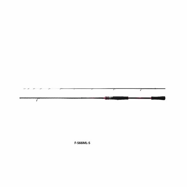 ●F-S66ML-S：オールラウンドスピニング王道のメタルスッテ調子：水深0〜60m＋α。潮が緩い状況やイカの活性が低いときにナチュラル＆丁寧な誘いができるオールラウンダー。小さなアタリもハリがかりさせる乗せ重視。■品番：F-S66ML-S...