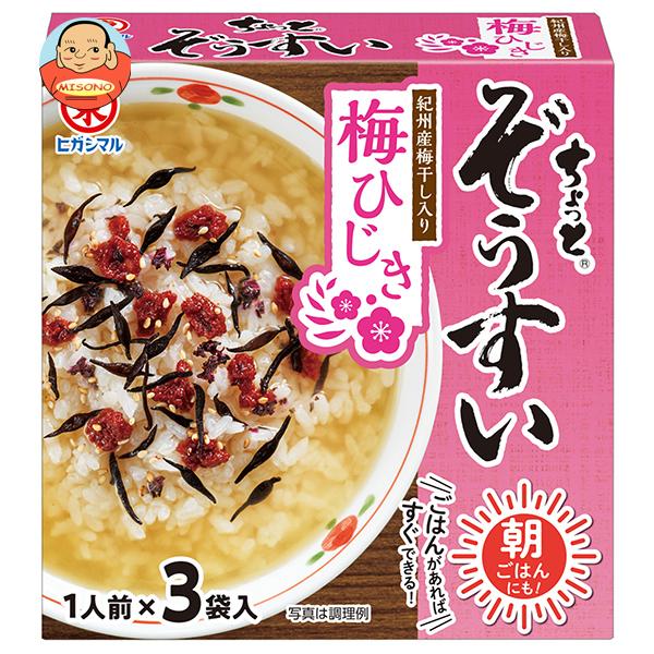 まとめ買いで送料がオトク！3ケースまでは、送料1個口（1梱包）の配送料金でお届けします。1箱あたりの商品価格197円（税別）一般食品 調味料 雑炊 梅 ひじき