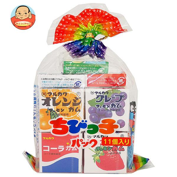 まとめ買いで送料がオトク！3ケースまでは、送料1個口（1梱包）の配送料金でお届けします。1袋あたりの商品価格110円（税別）菓子 ガム 駄菓子 詰合わせ 青りんご ヨーグルト ストロベリー オレンジ グレープ コーラ いちご