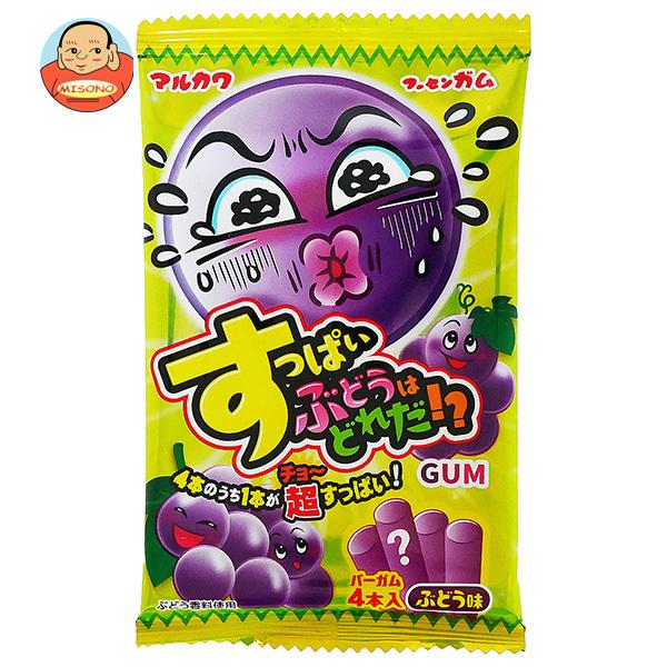 まとめ買いで送料がオトク！3ケースまでは、送料1個口（1梱包）の配送料金でお届けします。1個あたりの商品価格34円（税別）お菓子 ガム 駄菓子 ぶどう味 すっぱいガム グレープ