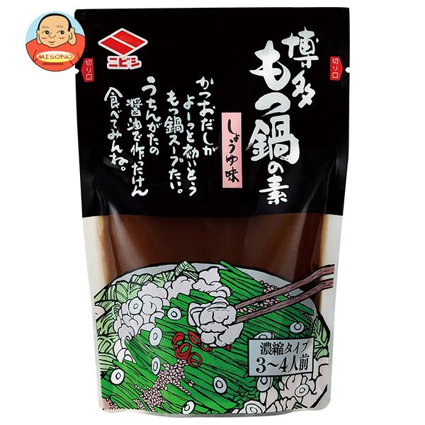 まとめ買いで送料がオトク！2ケースまでは、送料1個口（1梱包）の配送料金でお届けします。1袋あたりの商品価格195円（税別）鍋つゆ もつ鍋 博多 しょうゆ