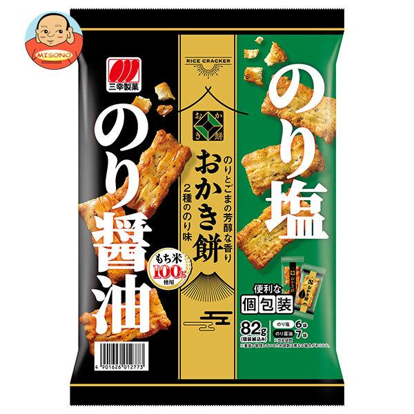 まとめ買いで送料がオトク！1ケースまでは、送料1個口（1梱包）の配送料金でお届けします。1袋あたりの商品価格238円（税別）おかき ２種 餅 のり 海苔 醤油 のり塩