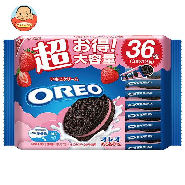 まとめ買いで送料がオトク！1ケースまでは、送料1個口（1梱包）の配送料金でお届けします。1個あたりの商品価格417円（税別）お菓子 クッキー OREO いちご メガ 大容量