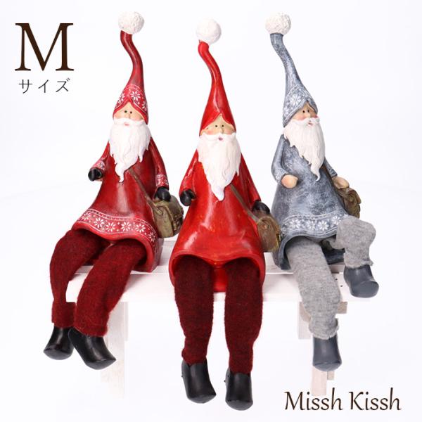 【商品名】クリスマス サンタクロース オーナメント オブジェ トールハットサンタ Tall Hat Santa Mサイズ Christmas Santa Ornaments Xmas【カラー】typeA REDtypeB SNOW-REDt...