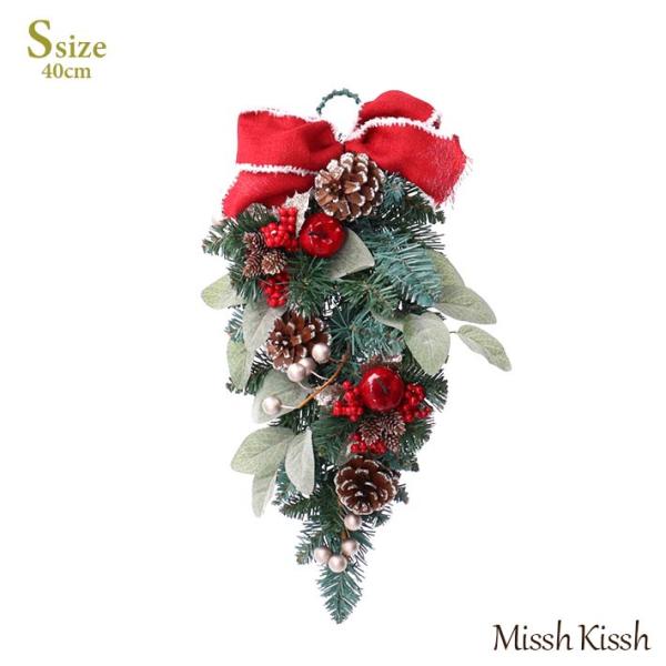 【商品名】スワッグ りんご 葉 リーフ Sサイズ クリスマス ツリー Christmas Xmas  Swag- Apple &amp; Leaf S【カラー】【サイズ】H: 40cm , W: 30cm , D: 12cm