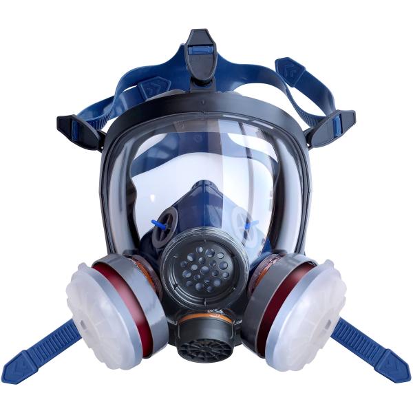 フルフェイスのシールドで顔を守る有害物質から体を守る防塵マスク●有害物質から体を守る埃、汚れ、破片、汚物、匂いなどの有害物質をフィルタリング。●様々な現場で使えるマスク農業、建設業、一般製造業、加工業、清掃業、溶接業、塗装業など。●95％フ...