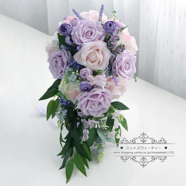 【完成品の販売^^可愛いブーケです。ブライダル、イベント贈答品、インテリアに最適です。晴れの舞台に、新しいタイプのサプライズプレゼントとしてお勧めです。生花と違って枯れることがないので、思い出と一緒にいつまでも形として残せます。セット内容：...