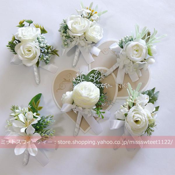 ブライダル、結婚式場、スタジオ、ロケーション撮影に新郎様用ブートニア、ウェディング、パーティー、前撮り、二次会、卒業式など使えてリストブーケ、生花と違って枯れることがないので、思い出と一緒にいつまでも形として残せます。◆手作りのため、多少の...