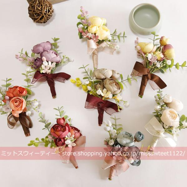 ブライダル、結婚式場、スタジオ、ロケーション撮影に新郎様用ブートニア、ウェディング、パーティー、前撮り、二次会、卒業式など使えてリストブーケ、生花と違って枯れることがないので、思い出と一緒にいつまでも形として残せます。◆手作りのため、多少の...