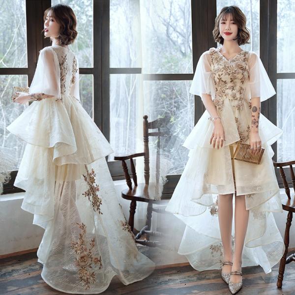 ◆キーワード：ウエディングドレス/ウェデイングドレス カラードレス パーティードレス イブニングドレス カクテルドレス フォーマルドレス ステージ衣装 ブライダル 花嫁 二次会 披露宴 結婚式 演奏会 発表会 コンサート ステージ コンクー...