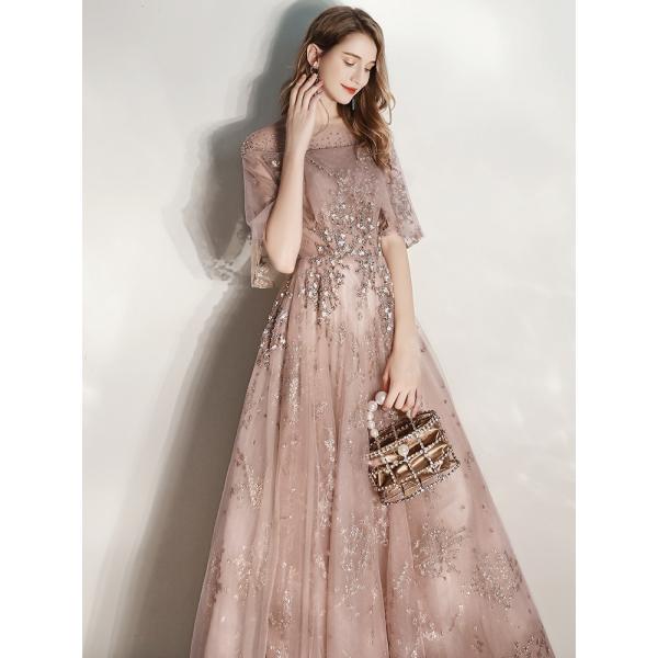 ●ラメが落ちることは正常で、避けることはできません。◆キーワード：ウエディングドレス/ウェデイングドレス カラードレス パーティードレス イブニングドレス カクテルドレス フォーマルドレス ステージ衣装 ブライダル 花嫁 二次会 披露宴 結...