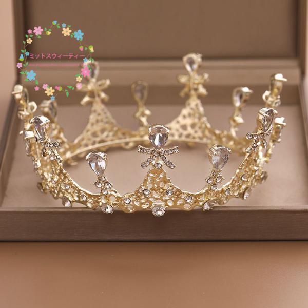 ティアラ クラウン ヘッドドレス 髪飾り 花嫁 結婚式 挙式 飾り ヘアアクセサリー カチューシャ 頭飾り ブライダル 披露宴 二次会 発表会 演奏会 コンサート ウエディング/ウェデイング 王冠 ジュエリー ウェディング小物 高品質 おし...
