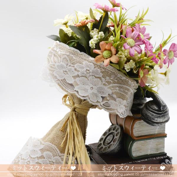 【完成品の販売^^高級花材を使っていてこのお値段はすっごくお得！一生の幸せと感動と、ずっとずっと思い出を残せるアーティフィシャルフラワーブーケに、ぜひチャレンジしてみてください。サイズ：ブーケ直径約24cm（手作りのため、サイズは多少前後し...