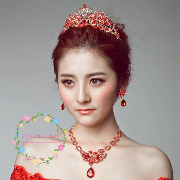 人気キーワード：ティアラ クラウン ネックレス ピアス/イヤリング 3点セット 結婚式 髪飾り 花嫁 パーティー 披露宴 二次会 ウエディング ヘッドドレス 安い アクセサリー パール ジュエリー ブライダル用品 イベント ウェディングアク...