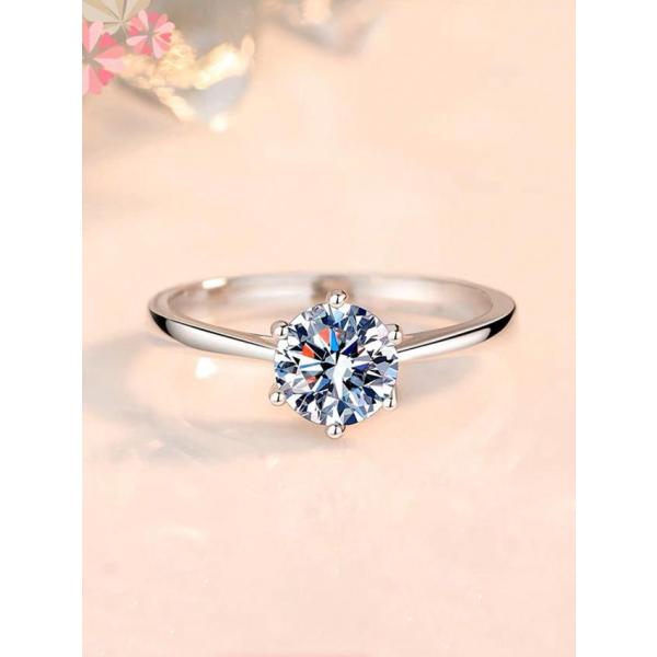 ジルコニア シルバー 925 製 ラウンド カラット 1個 リング 婚約指輪 ウェディングジュエリー 女性用