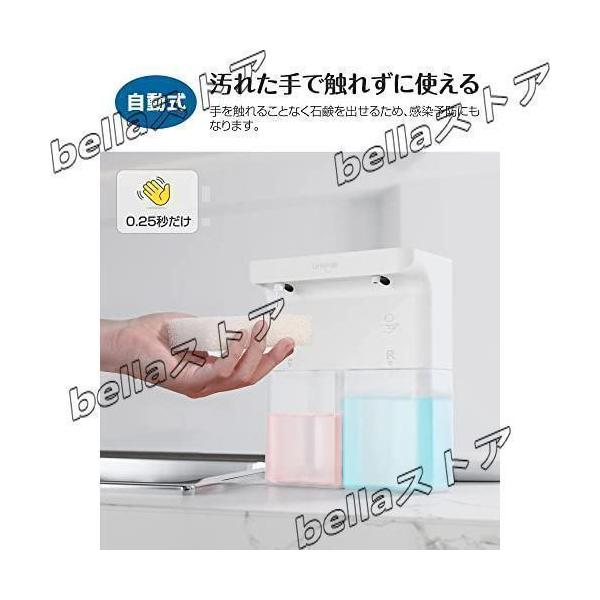 ソープディスペンサー 泡 液体 自動 ダブルヘッド 600ml ハンドソープ 食器洗剤 手洗い 自動ソープディスペンサー IPX4防水 キッチン対応