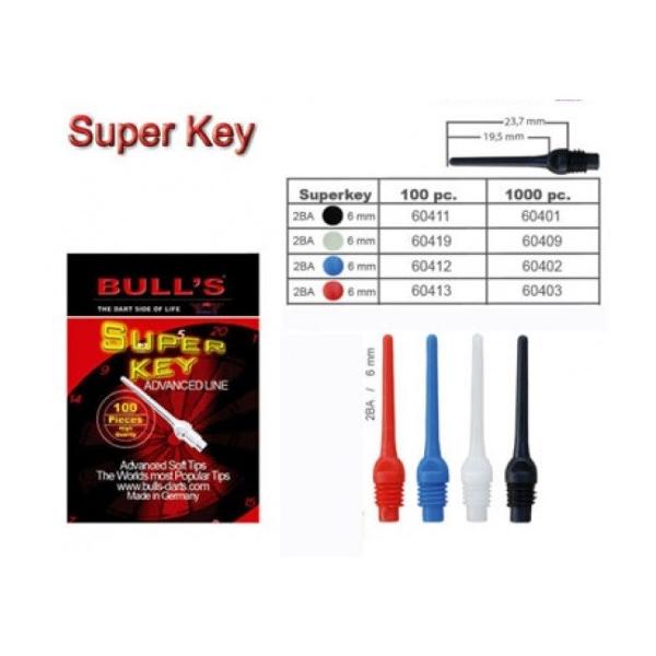 Bull's 60419 Superkey 100個入 2BA 白