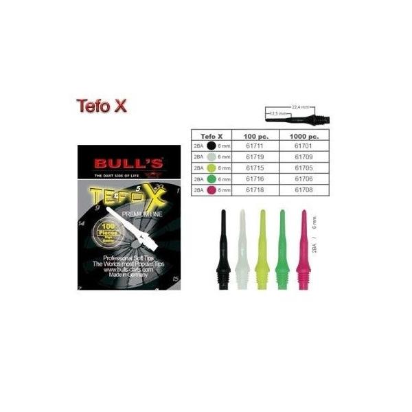 Bull's 61716 Tefo-X Tip 100個入 2BA Green