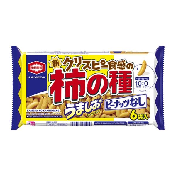 ピーナッツを使用せず柿の種だけの美味しさを楽しめるシンプルな商品です。うましお味で仕上げられており、ほどよい塩味と香ばしさがクセになります。軽やかな食感で食べやすく、飽きのこない味わいが特徴です。小分け包装で持ち運びや保存にも便利で、おやつ...