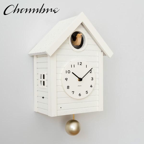 【商品詳細】商品名：Cuckoo CLOCK（クックークロック）カラー：WHITE（ホワイト）サイズ：W240×H310×D140（mm）（H:振り玉除く）重量：1350g素材：〈フレーム〉MDF・シナ材 /〈文字盤〉MDF /〈振り玉〉ヒ...