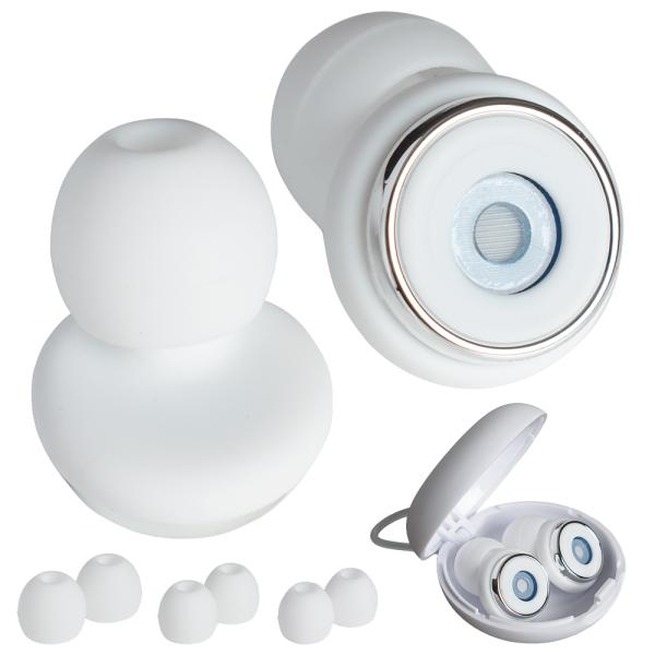 【商品詳細】本体サイズ：約20×18×15mmイヤーキャップ直径：XS:9.8mm　S:10.8mm　M:11.8mm　L:12.8mm素材：シリコン遮音性能：SNR35dB洗浄：水洗い可・繰り返し使用可用途：睡眠、勉強、集中、通勤、飛行機...