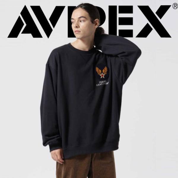 ミリタリーブランドの老舗 AVIREX（アヴィレックス）より『トレーナー CLASSIC SWEAT KEEP EM』のご紹介です綿素材の裏毛生地を使用した脇にハギのない丸胴仕様のクルースウェットです(^^)クラシックなBODYに、フロント...