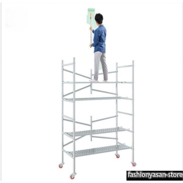 【高品質な素材】当社の 折りたたみ足場 は制品は亜鉛メッキから作られており、耐久性のある溶接プロセスは、全体のラウンド溶接は、サポートを強化し、強い荷重、その積載量は150キロに達するので、安全性の問題を心配することなく、複数の人々が同時に...