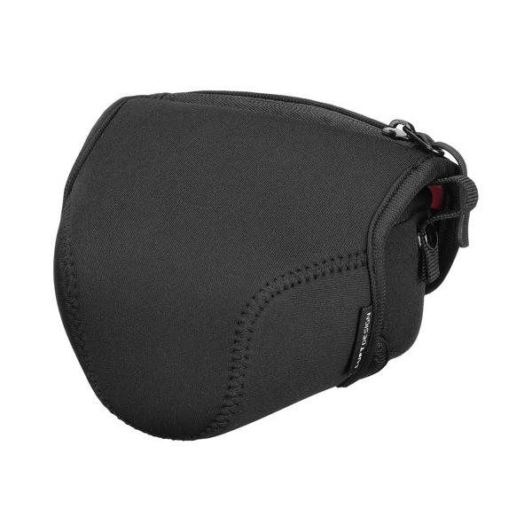 ・厚手のネオプレーン素材でクッション性抜群、伸縮性とクッション性に優れた素材が大切なカメラを守りる立体構造のカメラジャケット。デジタル一眼をかさばらずに持ち運び可能。内寸法：W120×H80×D100mm外寸法：W130×H90×D115m...