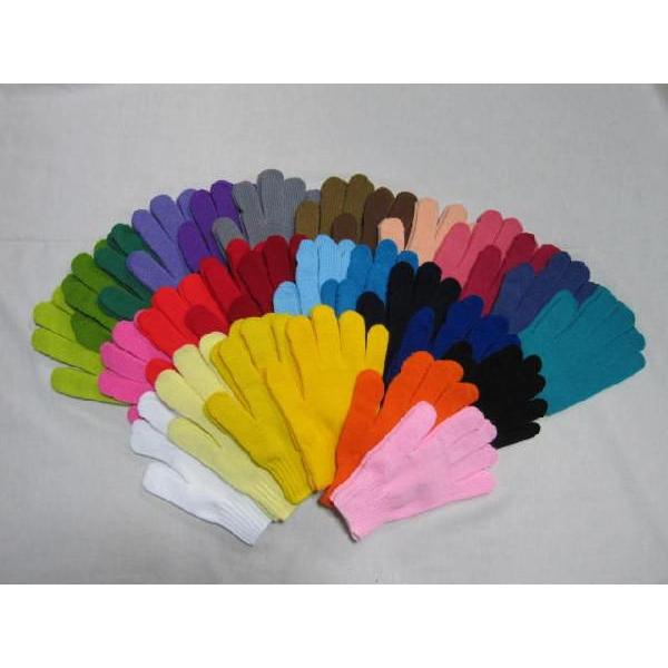 カラーは、全27色です。アクリル100％　販売価格　1組（2枚）　２２０円カラー軍手には、編目のつまっている物とゆるい物があります。当店では、編目がつまっている上質の物を取り揃えています。お届けが郵便受けでも大丈夫な場合、ゆうパケット2cm...