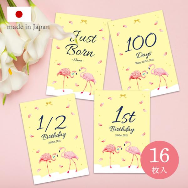 成長するお子様の成長記録を彩る、記念フォトに使える月齢カード。裏面にはその月齢ごとの出来事やメッセージを書き込んで想い出として保存できます。インスタグラムなどSNSでも人気の月齢フォトにオススメ！生まれる前からご用意される方も多い商品です。...