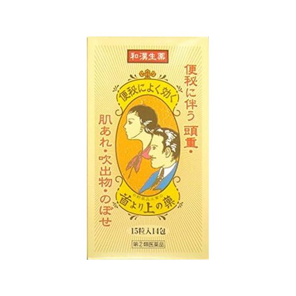 首より上の薬は，自然に育った草根木皮の和漢薬を主成分とした緩下剤で，これを服用すると，腸のぜん動と排便反射機能を亢進させて心地よい便通を促し，腸の中にたまった宿便を排出して便秘をなおし，便秘に伴う頭重，のぼせ，肌あれなどの症状を緩和します。