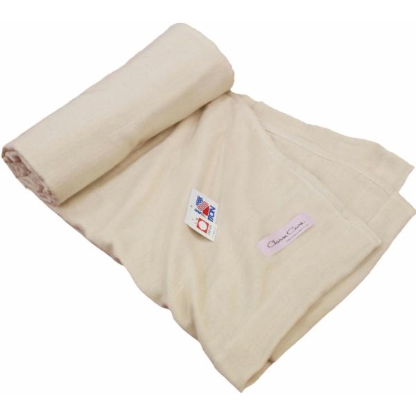 【サイズ】シングル 140x200cm 【目付】　1160ｇ 【素材】綿100％/アメリカンCOTTON/四辺の縁は本体生地の折り返し縫製 【色】　天然色アイボリー色 【お洗濯】ご家庭で洗えます(詳細は商品に付いている品表を参考にしてくださ...