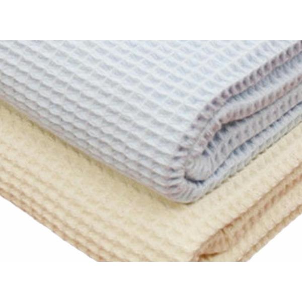 素材綿100％（アメリカ綿） 四辺の縁はポリエステル サイズシングル約140x200cm 約980gカラーブルー色 /ナチュラルホワイト色生産国日本製 創業昭和27年毛布製造一筋三井毛織株式会社謹製 説明ご家庭での洗可/洗濯ネットは必ずご使...