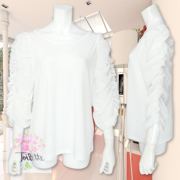 【「インナー」】透け感のあるチュールネット袖が可愛いインナーです。【素材】薄手で、ストレッチが効いた生地です。【サイズ】Free、5サイズの2サイズ展開です。◆関連商品【インナー】AL456036