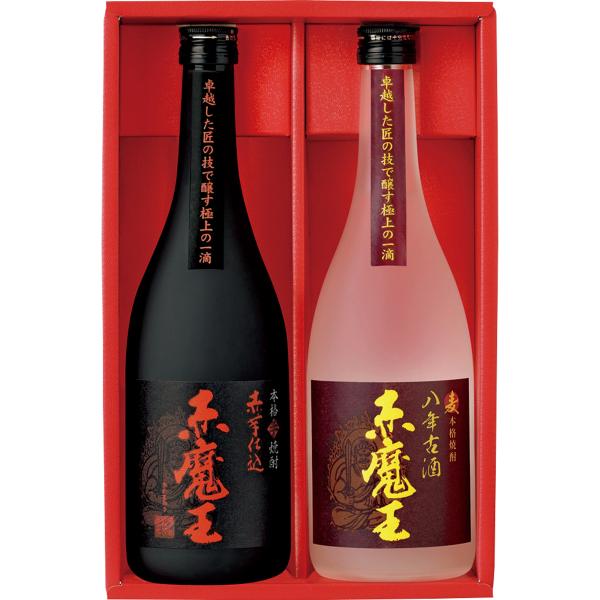 【三越伊勢丹 御中元 総合カタログ ギフトコード】Ｂ００４０４３ 【商品名】宮崎〈櫻の郷酒造〉赤魔王　芋・麦セット【内容量】２５度芋焼酎「赤魔王」・２５度麦焼酎「赤魔王　麦　八年古酒」各７２０ｍｌ【外装サイズ】縦32×横21×高さ9cm