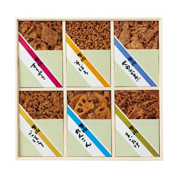 【三越伊勢丹 御中元 総合カタログ ギフトコード】Ｂ０１１１１３ 【商品名】〈浅草今半〉牛肉佃煮詰合せ【内容量】牛肉（すきやき・そぼろ・やわらか煮・ごぼう・れんこん・まいたけ各５０ｇ）【外装サイズ】縦27×横28×高さ3cm