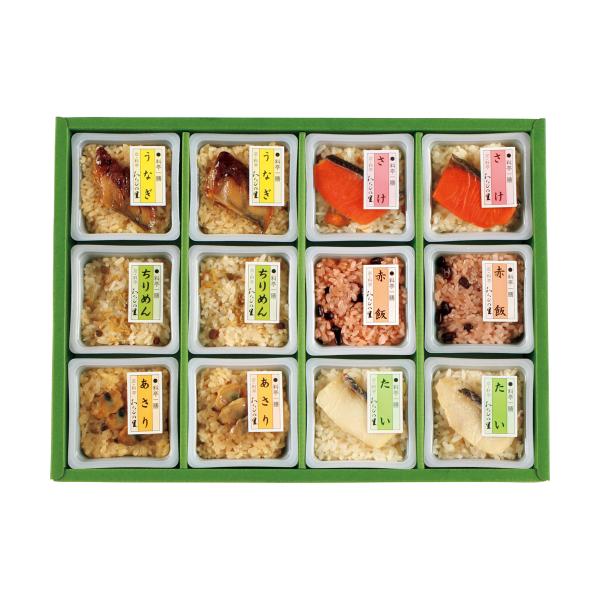 【三越伊勢丹 御中元 総合カタログ ギフトコード】Ｂ０１２３２３ 【商品名】〈京・料亭わらびの里〉料亭一膳【内容量】うなぎごはん・鮭ごはん・赤飯（ごましお付）・ちりめんごはん・鯛ごはん・あさりごはん各９０ｇ×各２【外装サイズ】縦26×横35...