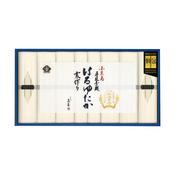 【三越伊勢丹 御中元 総合カタログ ギフトコード】Ｂ０２２４１３ 【商品名】〈島善〉小豆島素麺「はるゆたか」【内容量】北海道産小麦使用手延素麺５０ｇ×２２（個包装）【外装サイズ】縦22×横39×高さ4cm