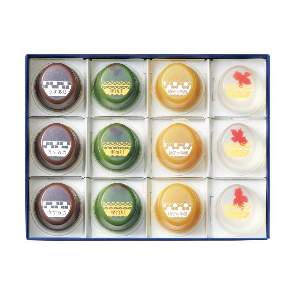 【三越伊勢丹 御中元 総合カタログ ギフトコード】Ｂ０３８０３３ 【商品名】〈京菓子司　俵屋吉富〉涼菓詰合せ【内容量】うすあじ・宇治川・柚子水羊羹・なつの声×各３【外装サイズ】縦20×横27×高さ4cm