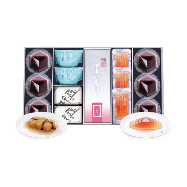 【三越伊勢丹 御中元 総合カタログ ギフトコード】Ｂ０３８１２３ 【商品名】〈叶　匠壽庵〉夏銘菓詰合せ【内容量】あも×１、水羊羹×６、標野×３、栗山家・閼伽井（黒蜜きなこ）×各２【消費・賞味期間】常温で２６日【外装サイズ】縦22×横37×高...